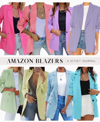 Colorful Statement Blazers from Amazon - A Jetset Journal
