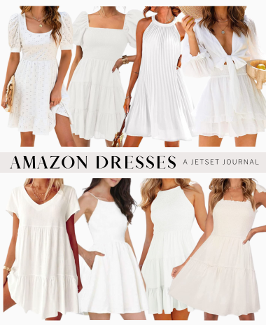 Amazon White Dresses for Spring and Summer- A Jetset Journal