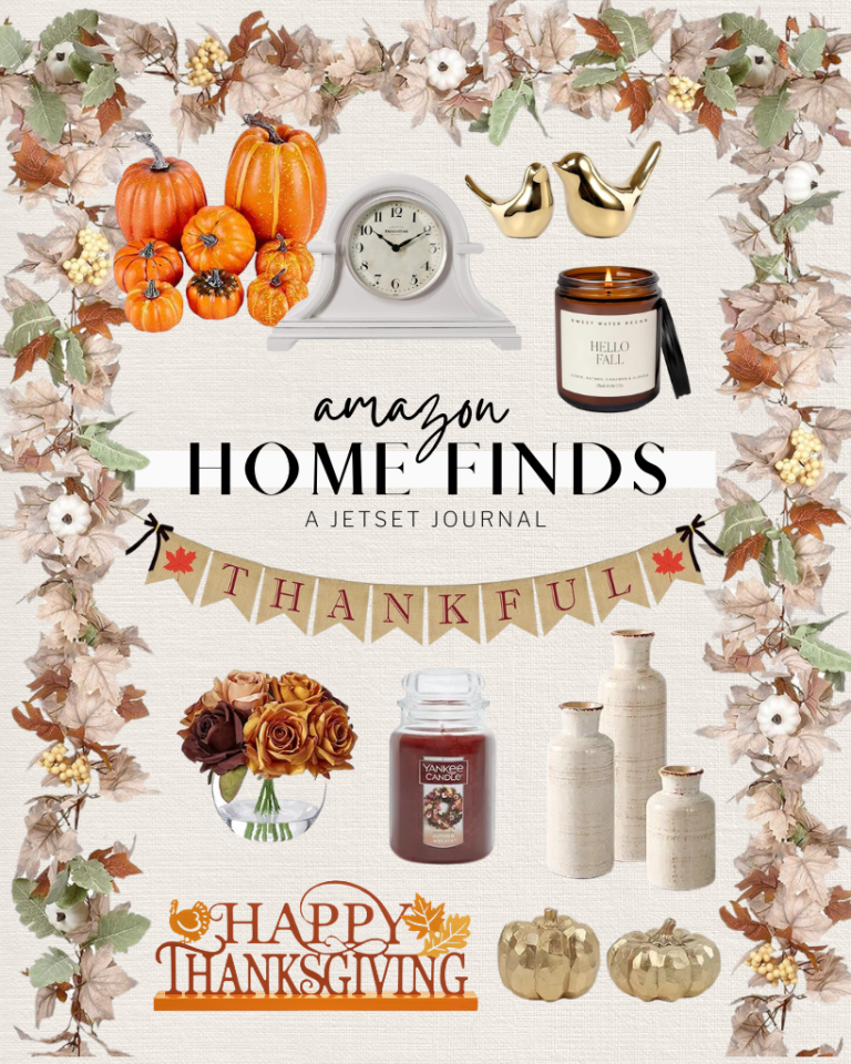 Thankful for New Amazon Thanksgiving Decor -A Jetset Journal